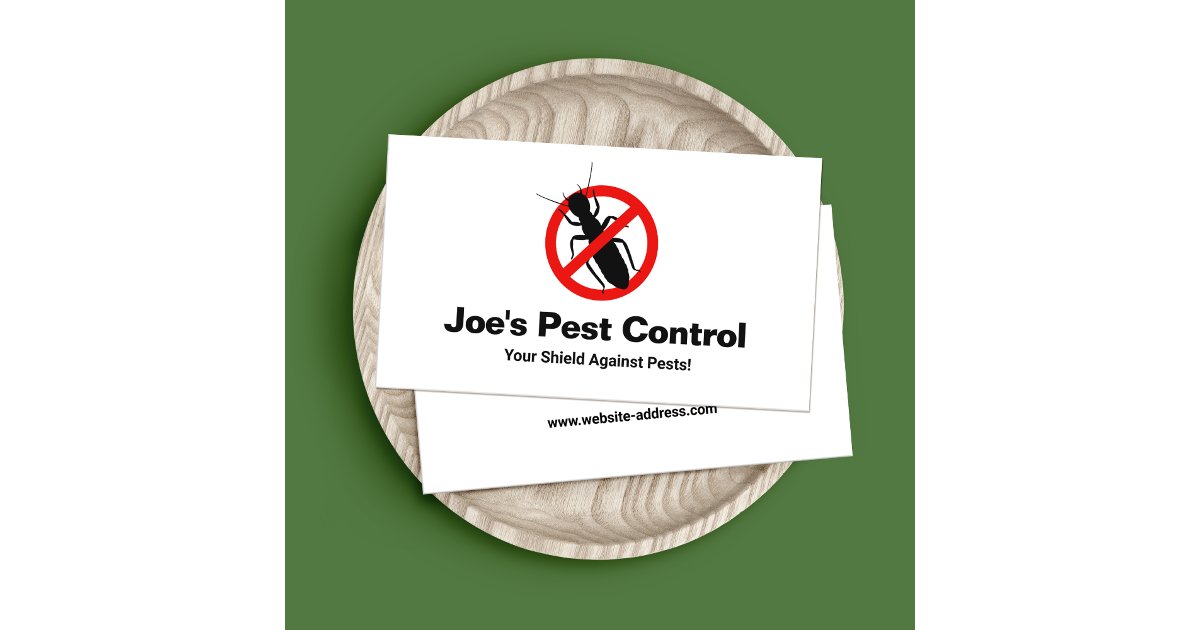 Pest Control Termite No Symbol Business Card | Zazzle