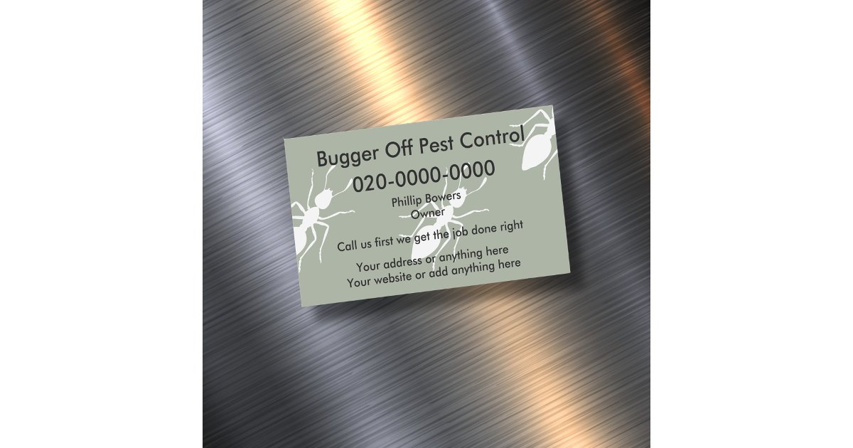 Pest Control UK Business Magnets | Zazzle