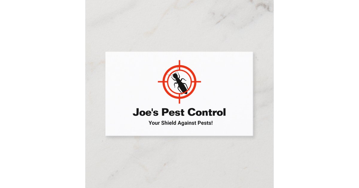 Pest Termite Control / Insect Terminator Business Card | Zazzle