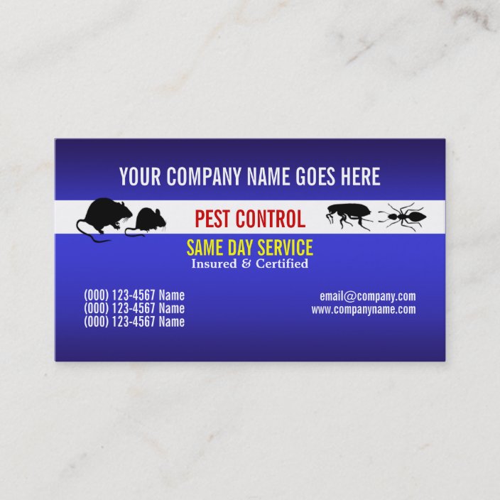 Pest Vermin Control Personalize Business Card | Zazzle