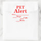 Pet Alert Stickers | Zazzle