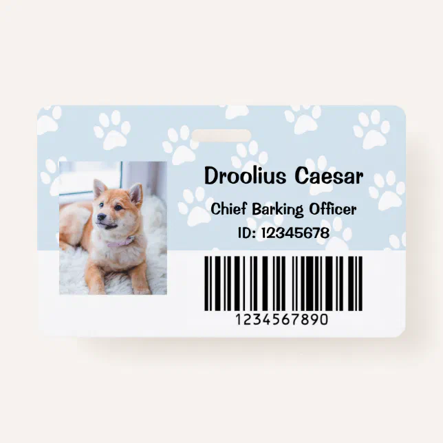 Pet Animal Care Veterinarian Custom Photo Employee Badge | Zazzle