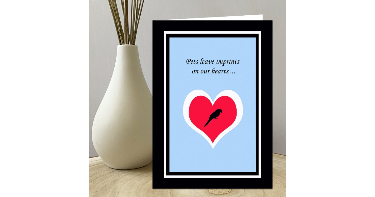 Pet Bird Sympathy Card | Zazzle