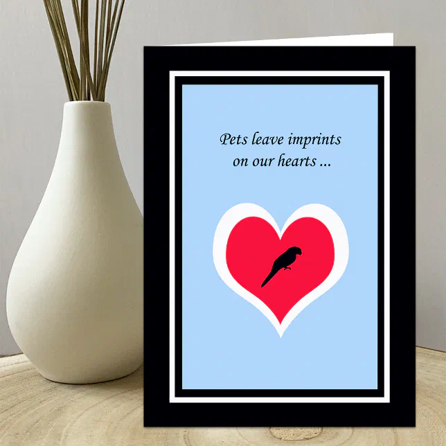 Pet Bird Sympathy Card | Zazzle