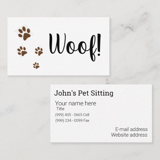 Pet Business Card | Zazzle