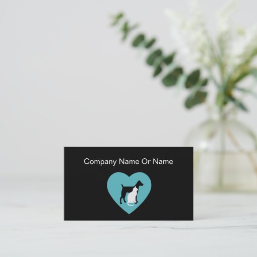 Pet Care Silhouette Business Cards | Zazzle
