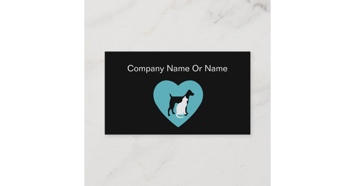 Pet Care Silhouette Business Cards | Zazzle