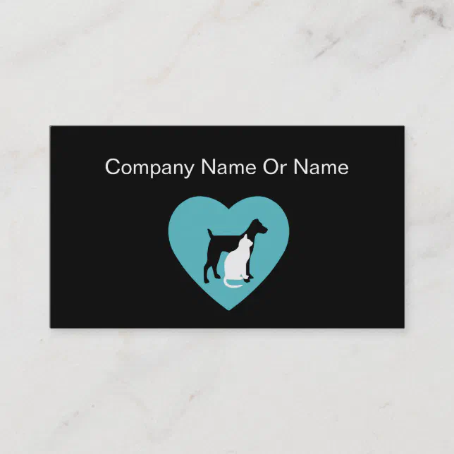 Pet Care Silhouette Business Cards | Zazzle