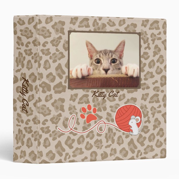 Pet Cat Scrapbook Album 3 Ring Binder | Zazzle.com