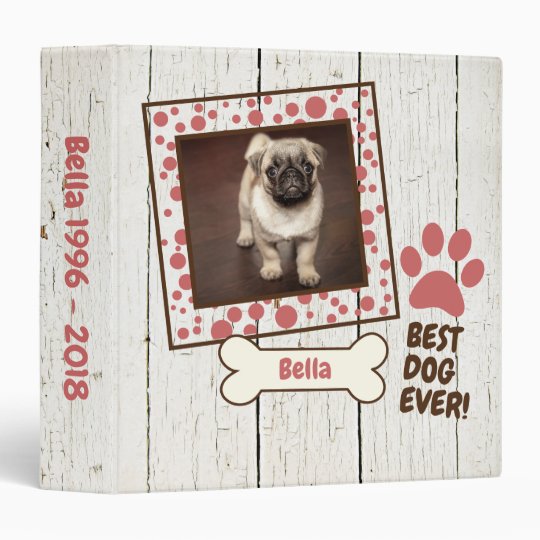 Pet Dog Girl Photo Scrapbook Album 3 Ring Binder | Zazzle.com