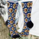 Pet Dog Photo Paw Prints Custom Pattern Navy Blue Socks | Zazzle