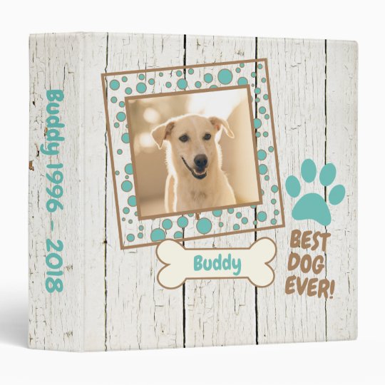 Pet Dog Photo Scrapbook Album 3 Ring Binder | Zazzle.com
