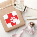 Pet First Aid Decals Square Sticker | Zazzle