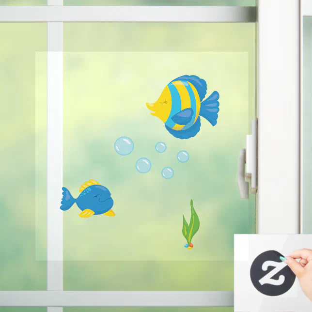 Pet Fish Bowl Aquarium Glass Window Cling | Zazzle