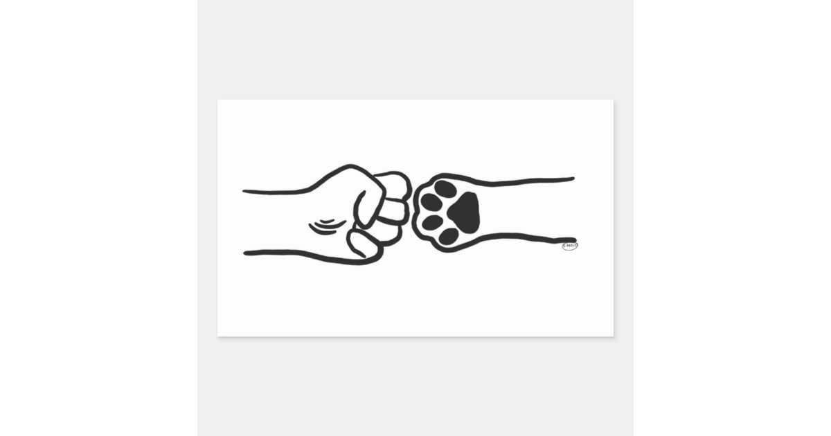 Pet Fist Bump Sticker | Zazzle