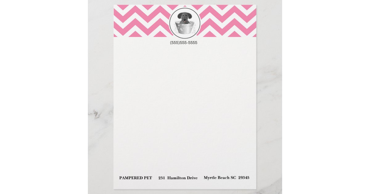 Pet Groomer Business Letterhead Paper | Zazzle