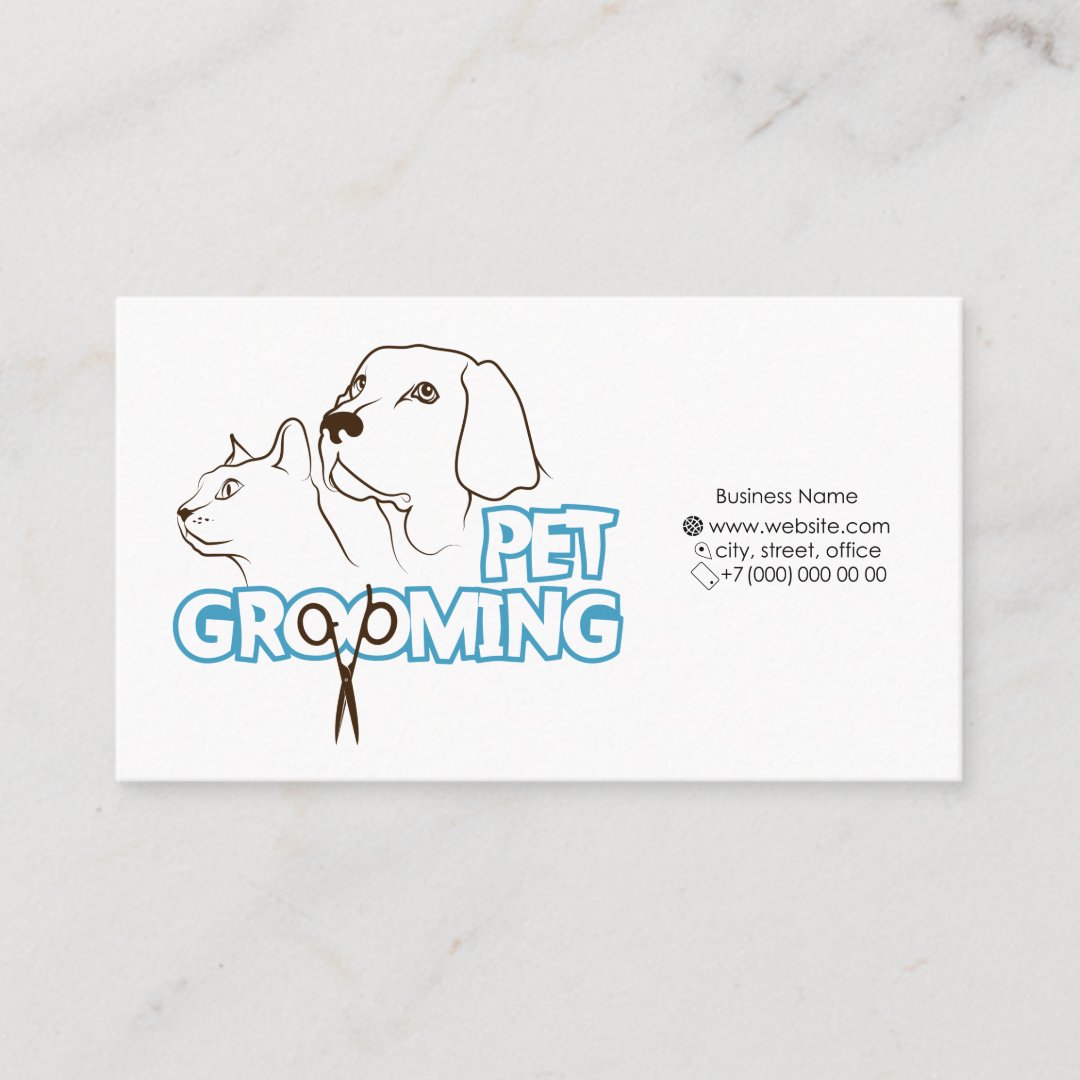 Pet grooming business card | Zazzle