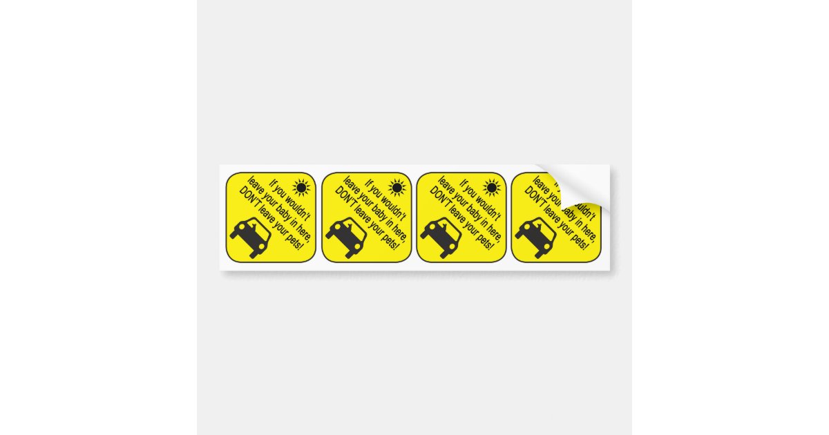 Pet Heat Warning Sticker | Zazzle