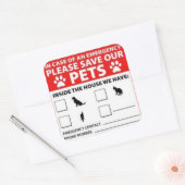 Pet Inside Alert Square Sticker | Zazzle