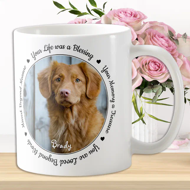 Pet Loss Sympathy Keepsake Dog Pet Memorial Coffee Mug | Zazzle