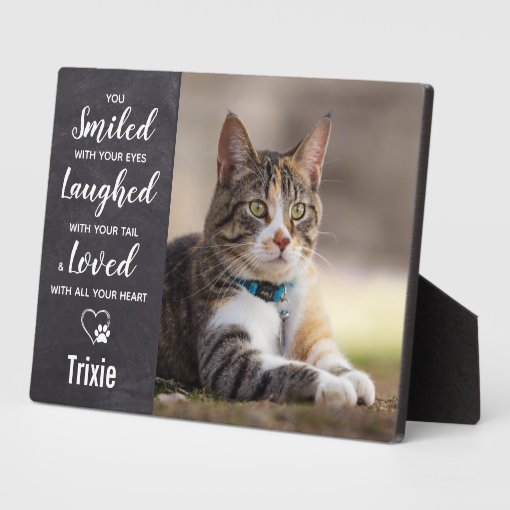 Pet Memorial Cat Photo Plaque | Zazzle