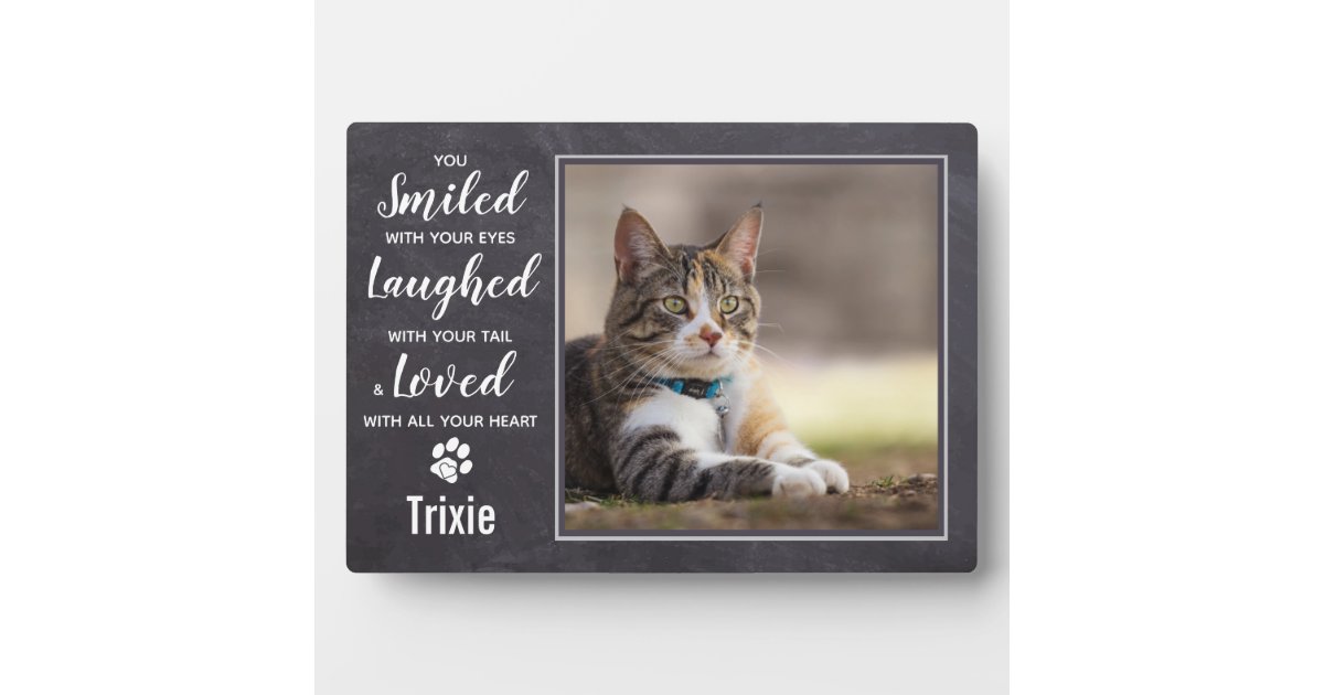 Pet Memorial Cat Photo Plaque | Zazzle