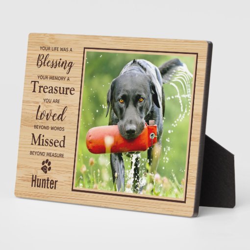 Pet Memorial Dog Photo Plaque | Zazzle