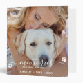 Pet Memorial Memory Book Custom Dog Photo Album 3 Ring Binder | Zazzle