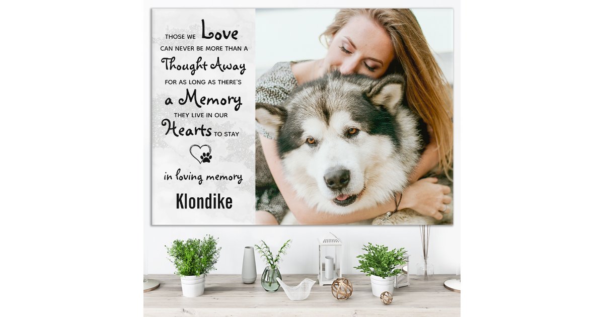 Pet Memorial Modern In Loving Memory Dog Photo Acrylic Print | Zazzle