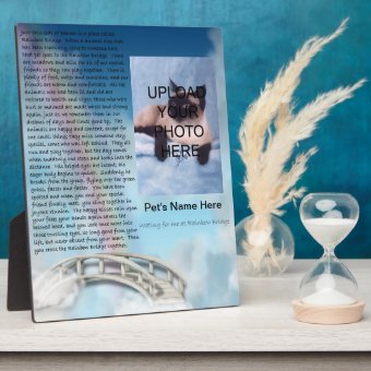 Pet Memorial Rainbow Bridge Plaque - Personalize | Zazzle