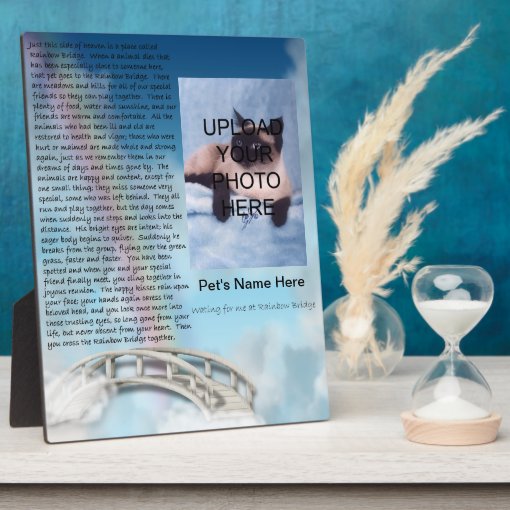Pet Memorial Rainbow Bridge Plaque - Personalize | Zazzle
