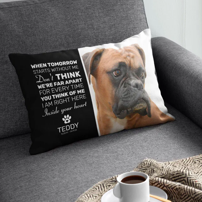 Pet Memorial | Remembrance Dog Keepsake Accent Pillow | Zazzle