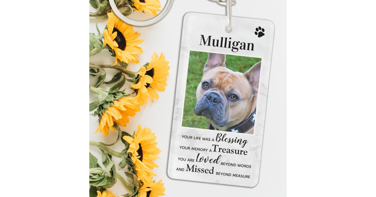 Pet Memorial Remembrance Photo Keychain | Zazzle