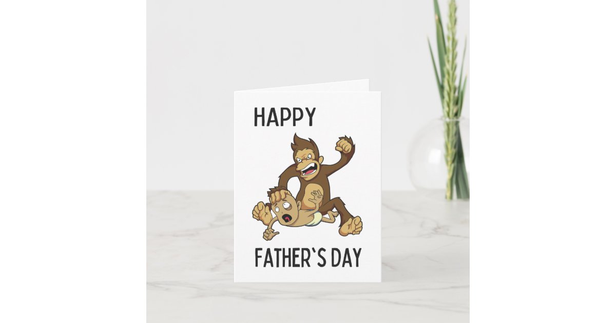 Pet Monkey. Father's Day Card by Brad Gosse | Zazzle