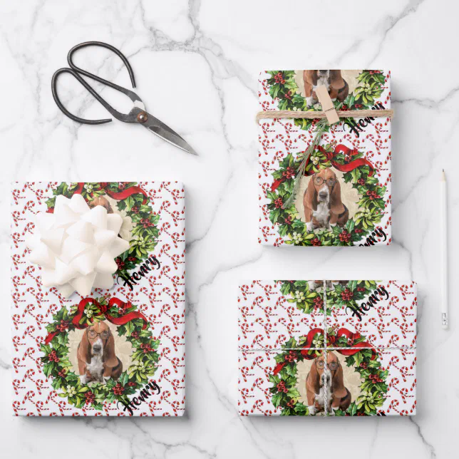 Pet Parent Christmas Photo Dog Wrapping Paper | Zazzle