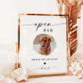 Pet Photo Drink Sign | Wedding Open Bar Sign | Zazzle