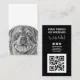 Pet Portrait Art QR Code Business Card | Zazzle