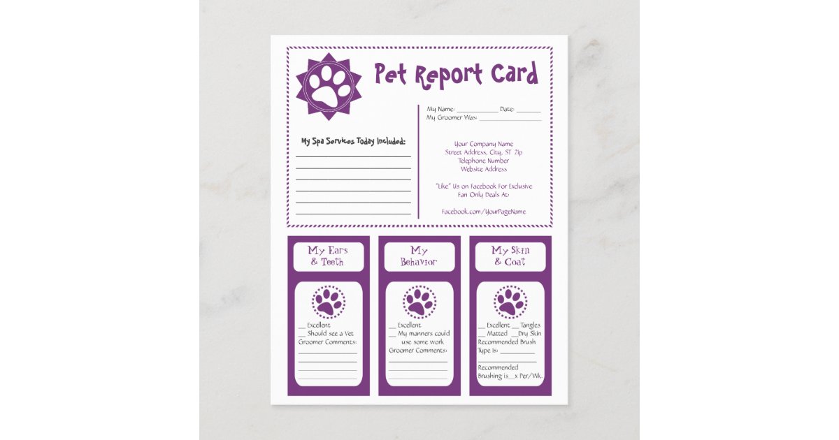Pet Report Cards | Zazzle