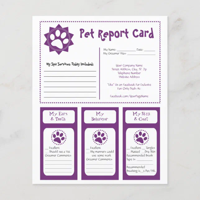 Pet Report Cards | Zazzle