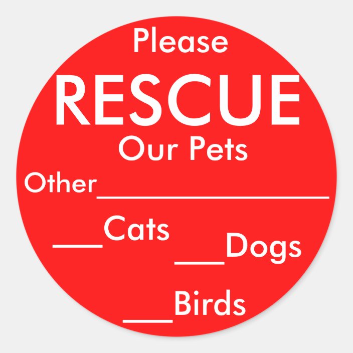 Pet Rescue Stickers | Zazzle.com