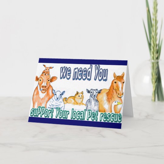 Pet Rescue Thank You Card | Zazzle.com
