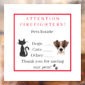 Pet Safety Alert In Case of Emergency Dog Cat Window Cling | Zazzle