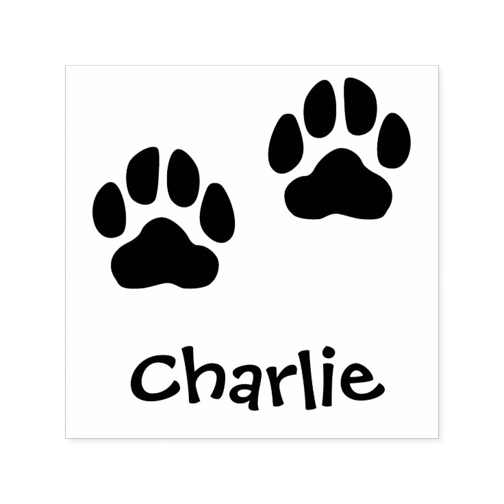 Pet Signature With Paw Print Stamp Charlie | Zazzle