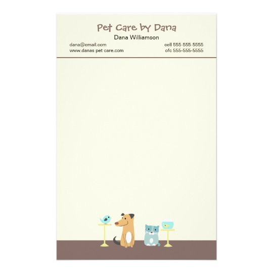 Pet Sitter's Stationery | Zazzle.com