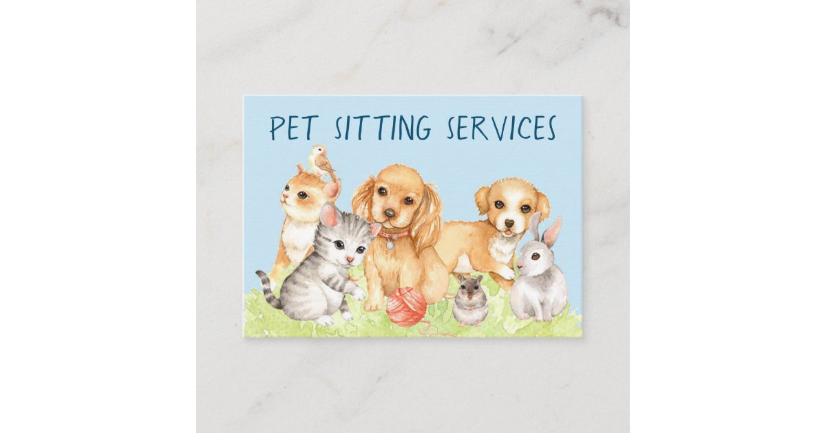 Pet Sitting Business Card | Zazzle