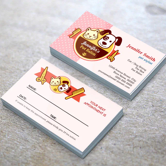 Pet Spa Salon - Appointment Card | Zazzle