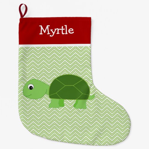 Pet Turtle Personalized Large Christmas Stocking | Zazzle