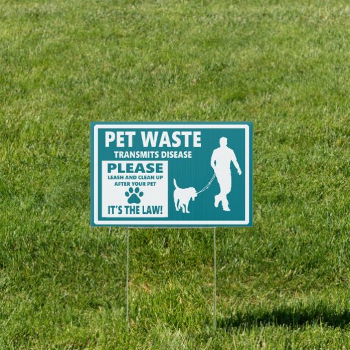 PET WASTE - Courtesy Notice Sign | Zazzle