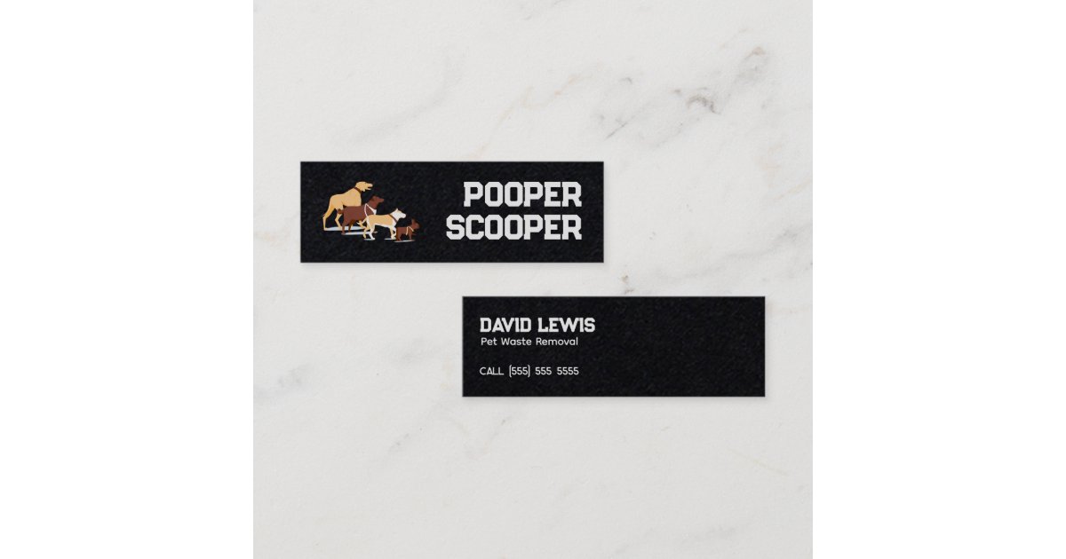 Pet Waste Removal Mini Business Card | Zazzle