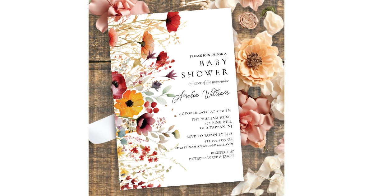 Petal Perfection Baby Shower Invitation | Zazzle